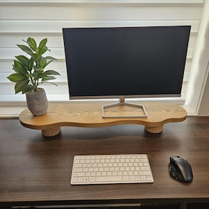 Wavy Monitor Stand Riser for Office Desk Accessories for Her Birthday ...