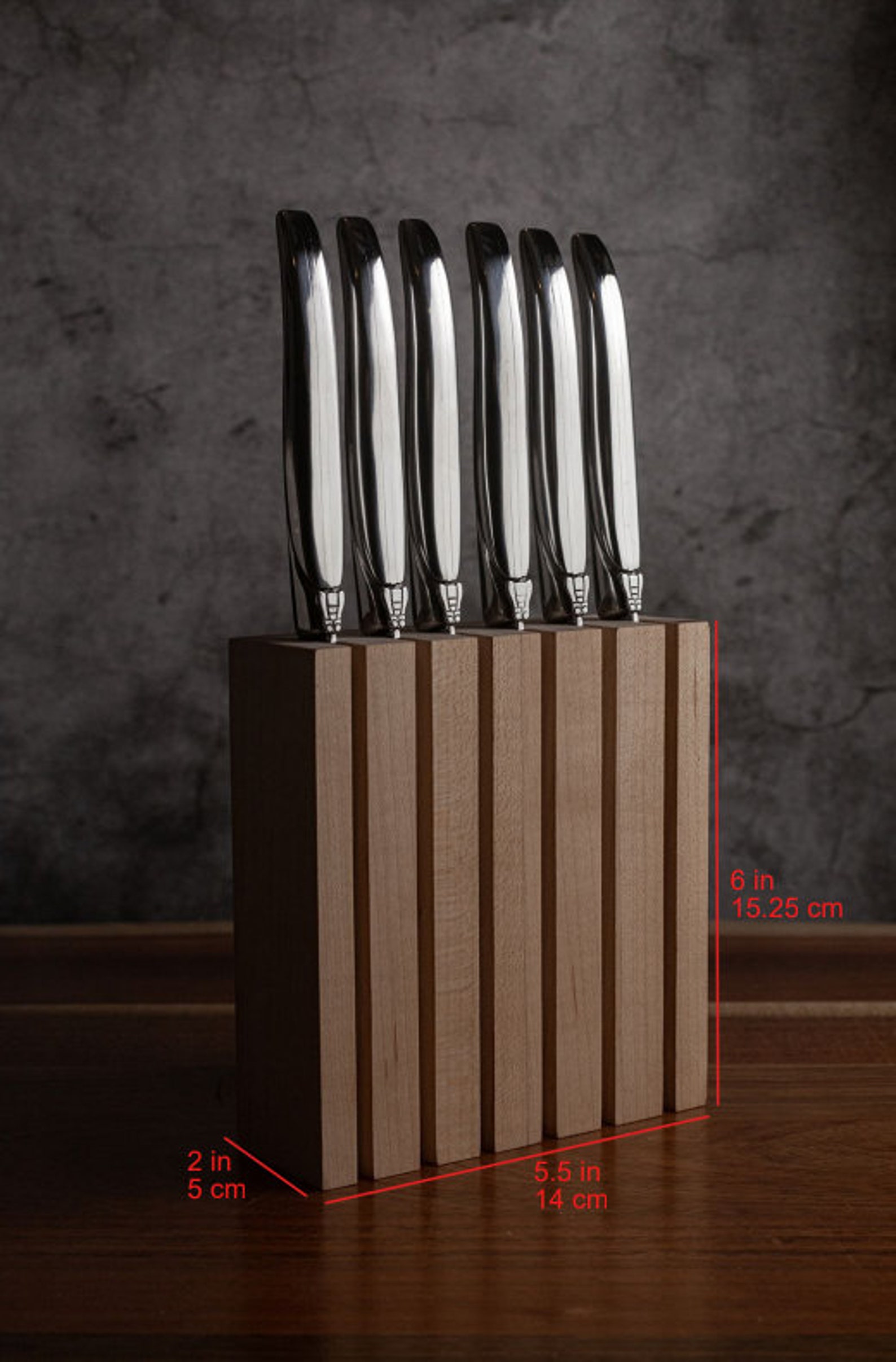 Wood Magnetic Knife Display for Kitchen Decoration for Countertop Knife ...