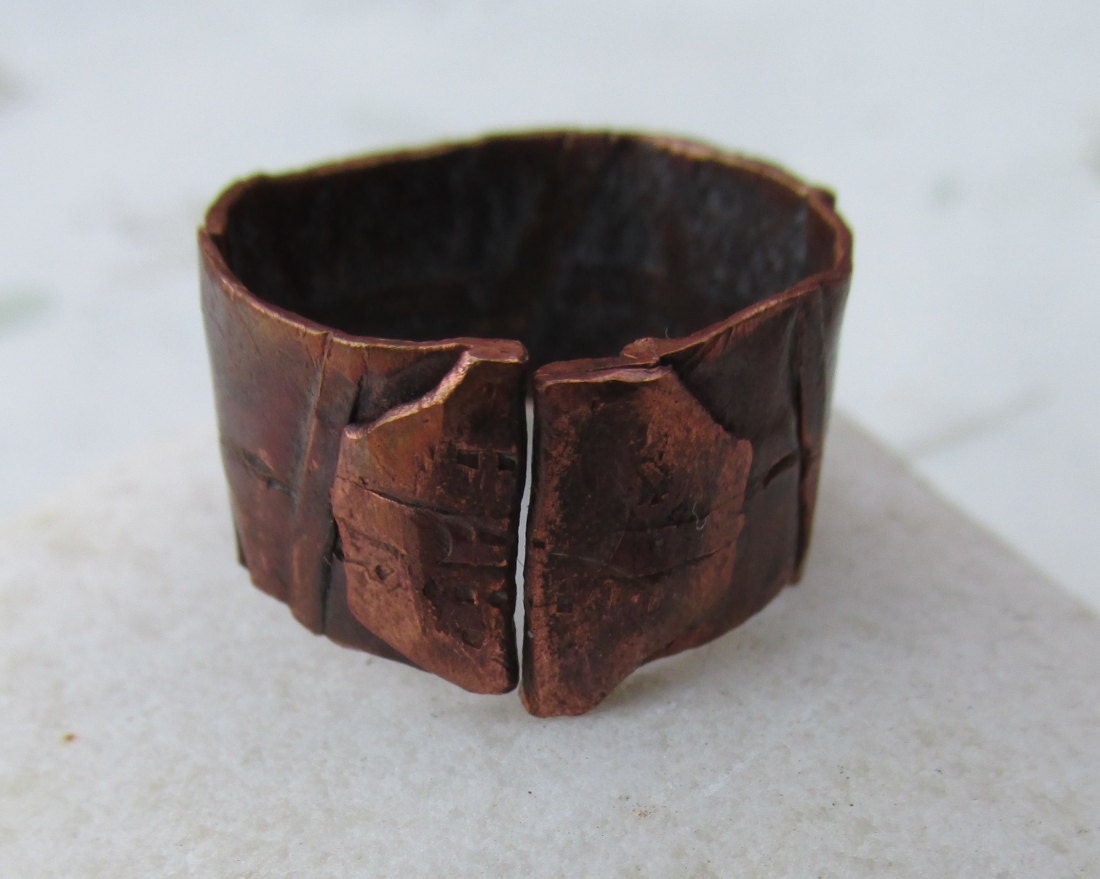 Reversable Sculptured Fold Formed Copper Ring - Etsy