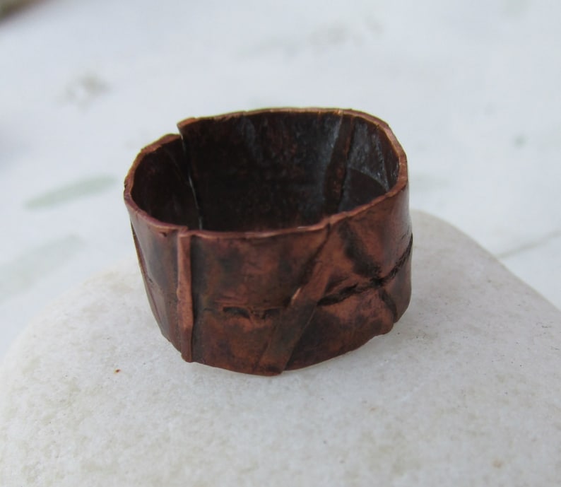 Reversable Sculptured Fold Formed Copper Ring - Etsy
