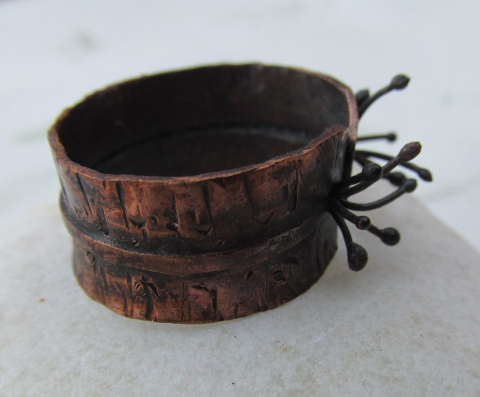 Organic Sculptured Fold Formed Copper Ring - Etsy