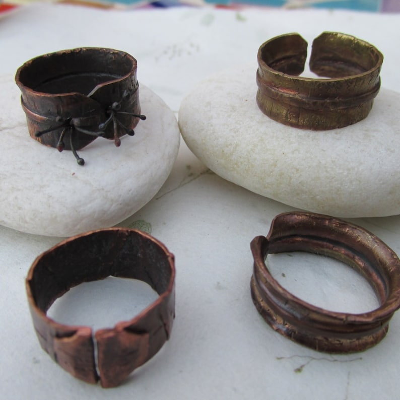 Organic Sculptured Fold Formed Copper Ring - Etsy