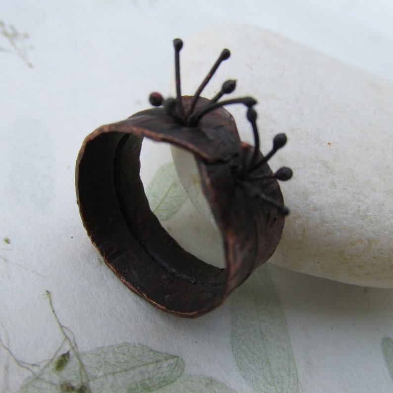 Organic Sculptured Fold Formed Copper Ring - Etsy