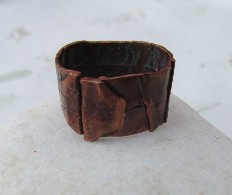 Reversable Sculptured Fold Formed Copper Ring - Etsy