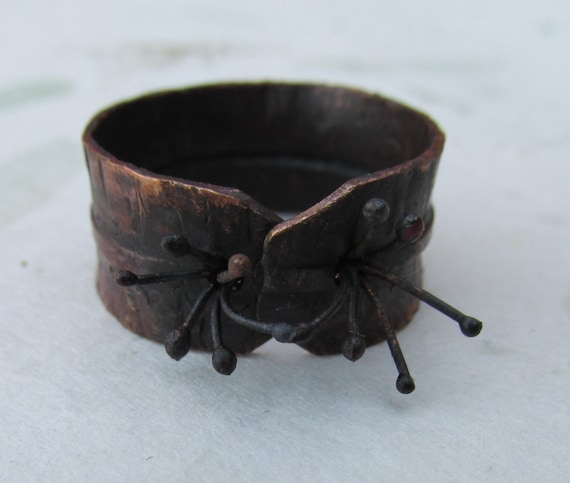 Organic Sculptured Fold Formed Copper Ring | Etsy