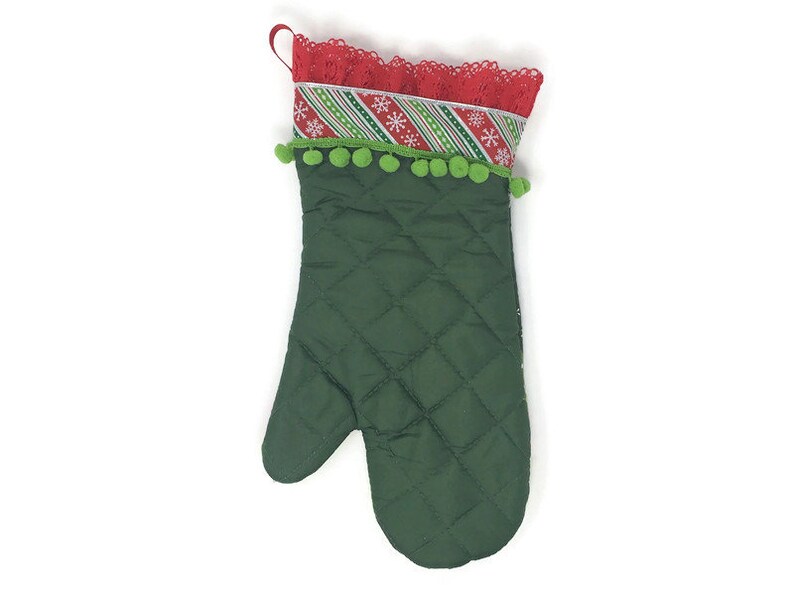 Jingle Bells Holiday Oven Mitt. Christmas Tree Kitchen Pot - Etsy