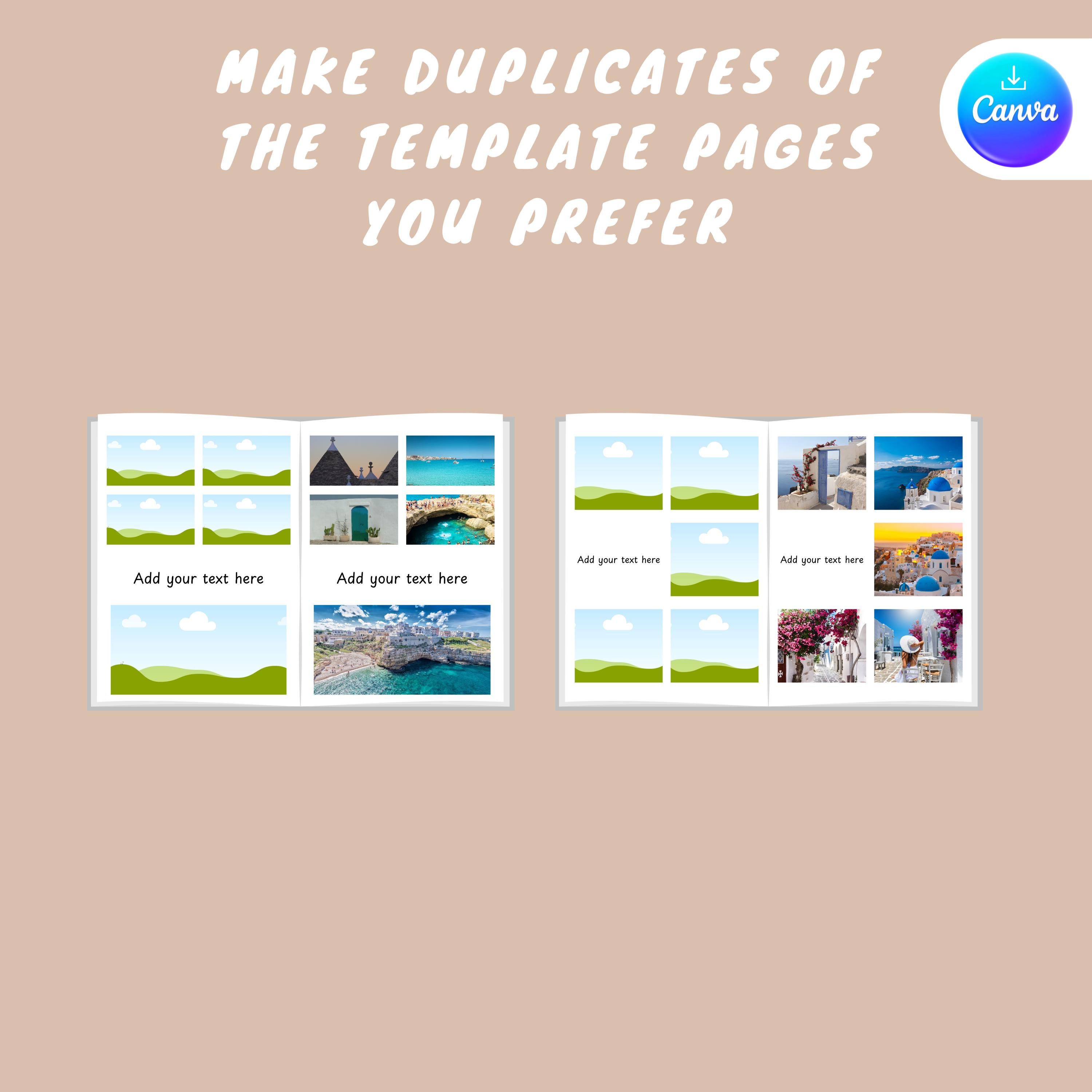 80 Travel Photobook Template Bundle, Travel Photo Book Covers, Editable ...