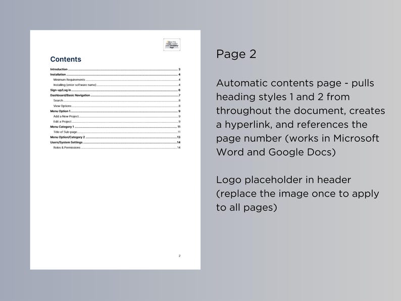 Software User Guide Template | A4 & US Letter | Compatible With ...