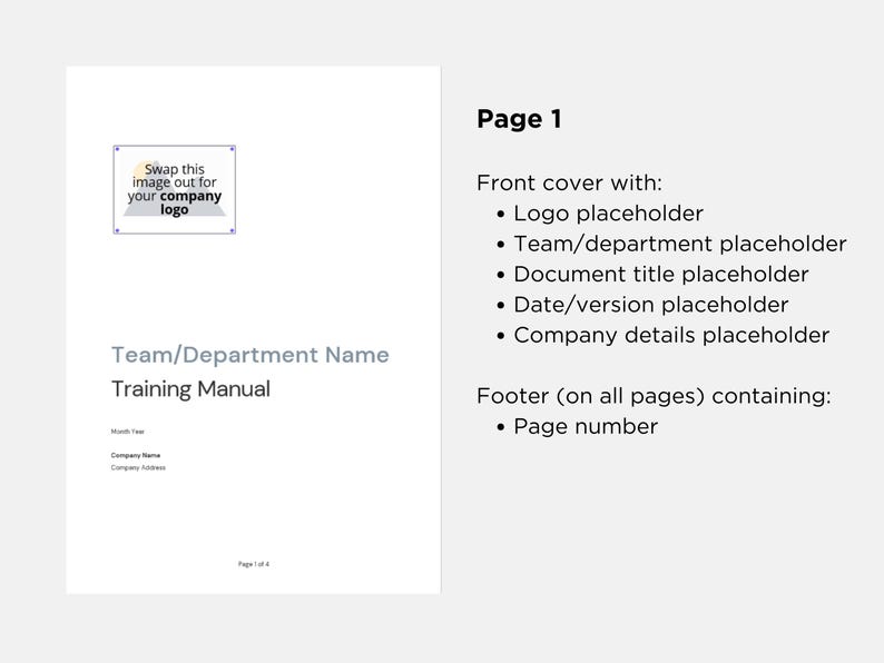 Simple Training Manual Template | A4 & US Letter | Compatible With ...