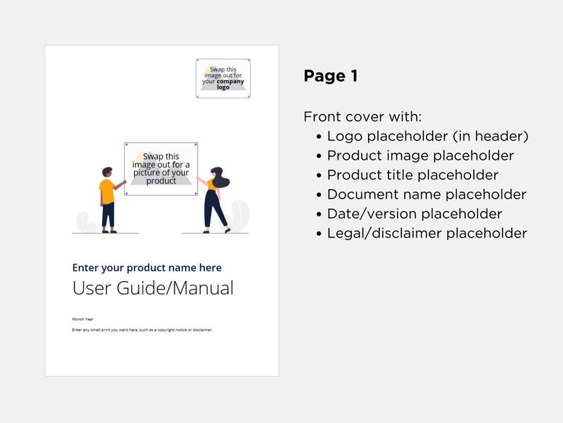 Simple A4 User Guide / Instruction Manual Template in Microsoft Word ...