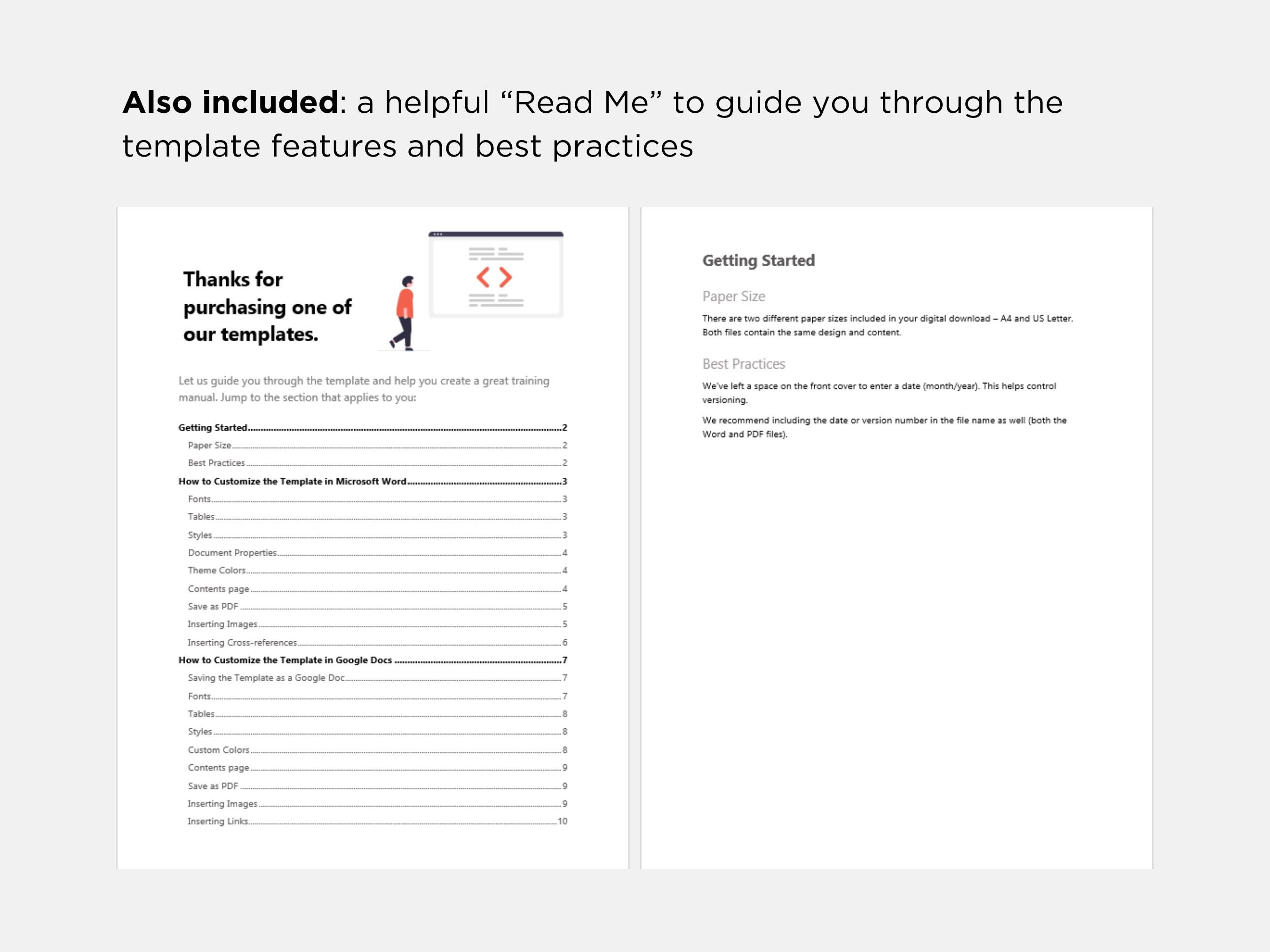 Simple Training Manual Template | A4 & US Letter | Compatible With ...