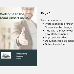 Simple Onboarding Manual Template | A4 & US Letter | Compatible With ...