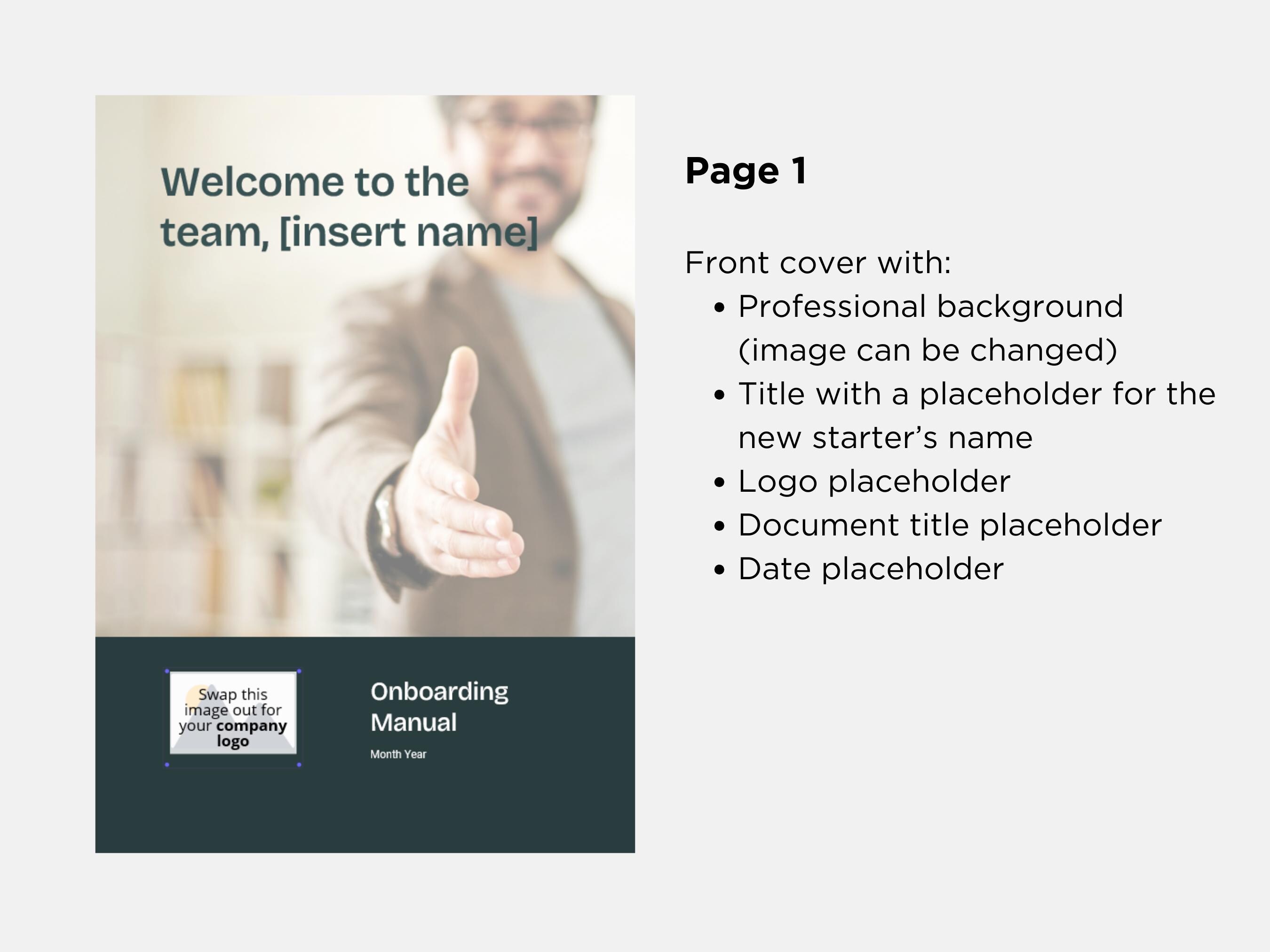 Simple Onboarding Manual Template | A4 & US Letter | Compatible With ...
