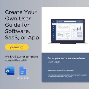 Software User Guide Template | A4 & US Letter | Compatible With ...