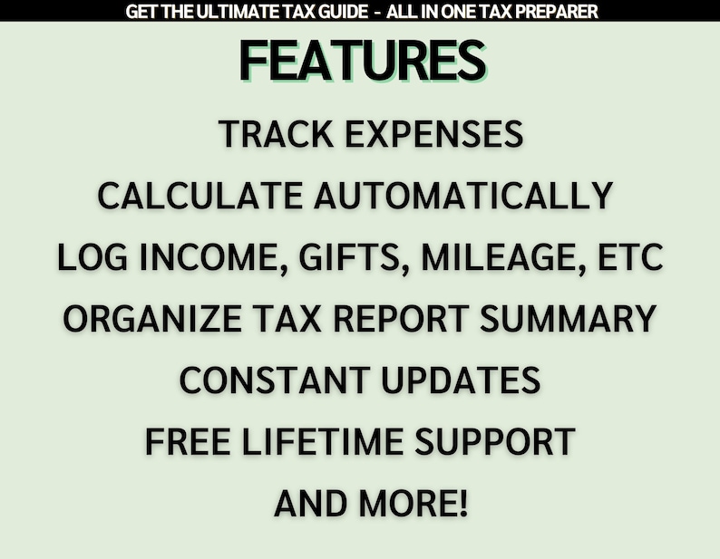 Ultimate Tax Guide Spreadsheet Tax Return Bundle Small Business Owner ...