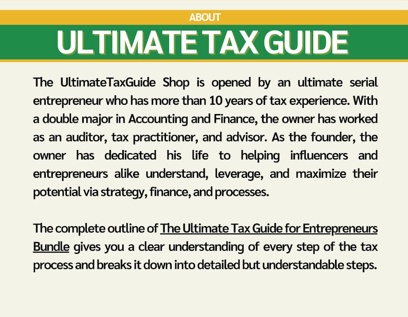 Ultimate Tax Guide Book Bundle for Entrepreneurs Personal Small ...
