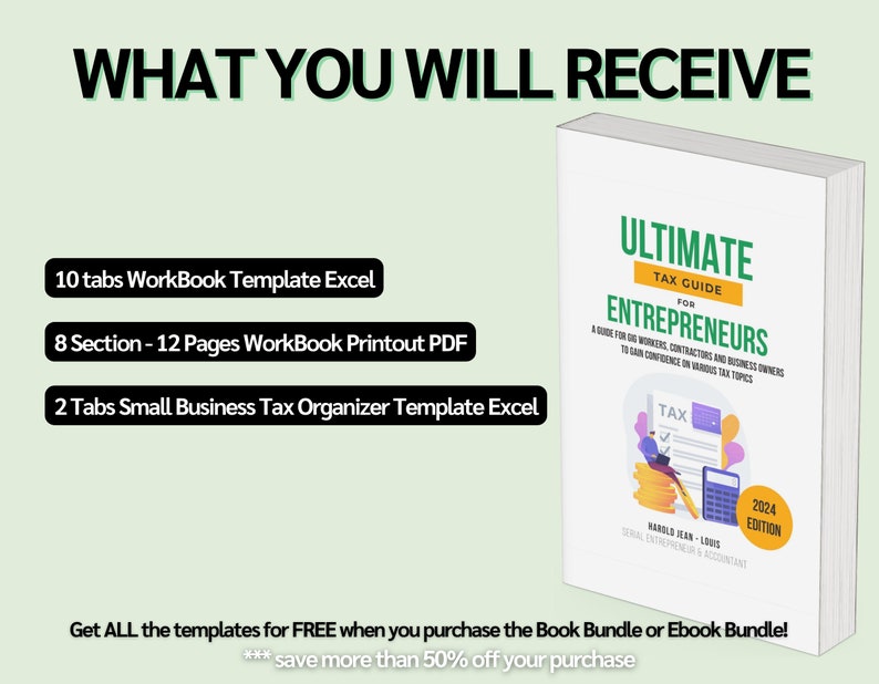 Ultimate Tax Guide Spreadsheet Tax Return Bundle Small Business Owner ...