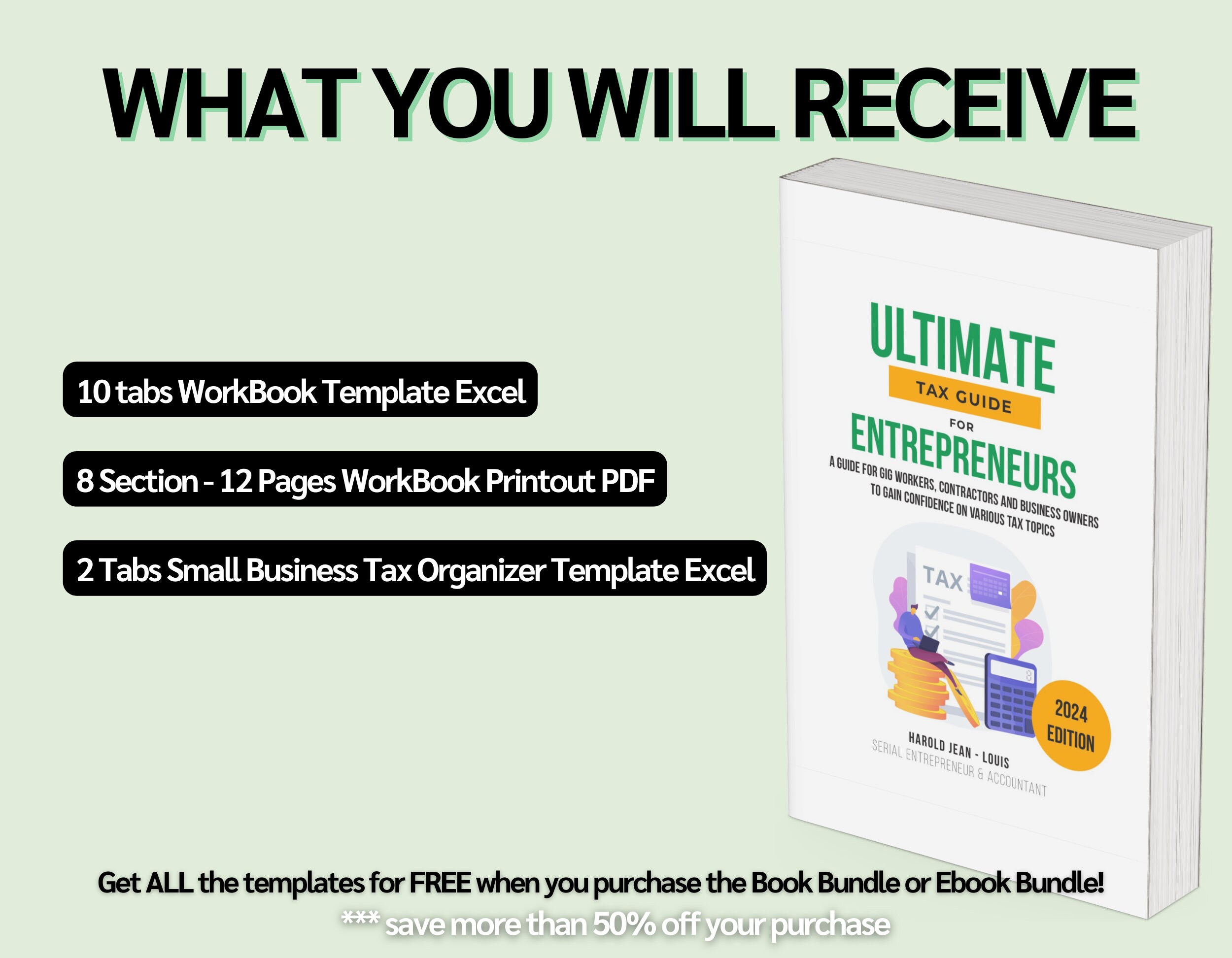 Ultimate Tax Guide Spreadsheet Tax Return Bundle Small Business Owner ...