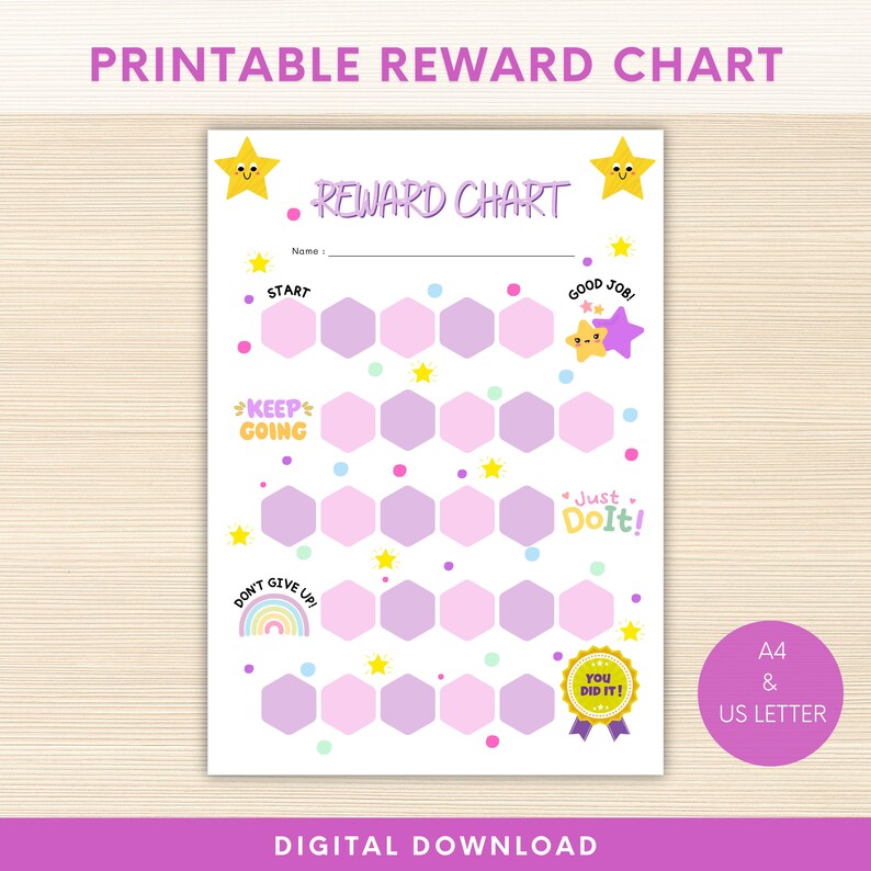 Reward Chart for Kids | Pastel Behavior Tracker | Homeschool ...