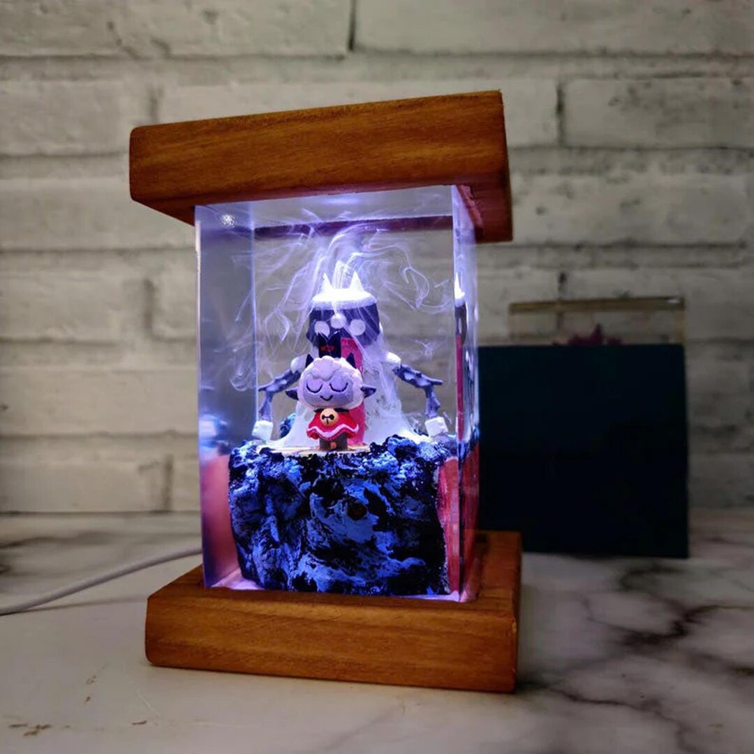Cult of the Lamb Resin Lamp – Indie Game Diorama LED Light – Handmade ...