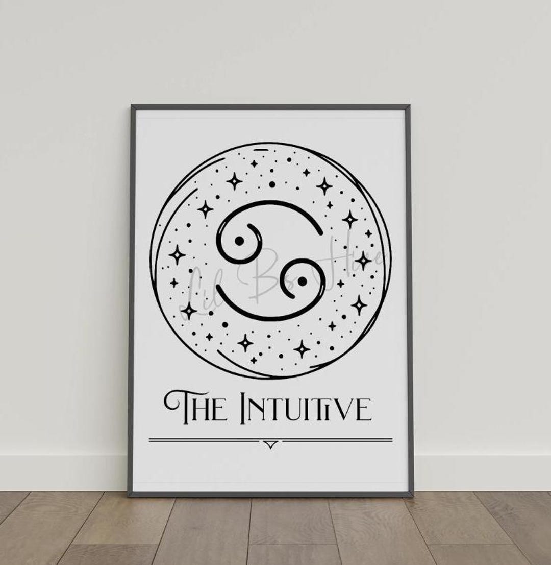 Minimalist Cancer Zodiac Symbol Printable Wall Art, Modern Astrology ...
