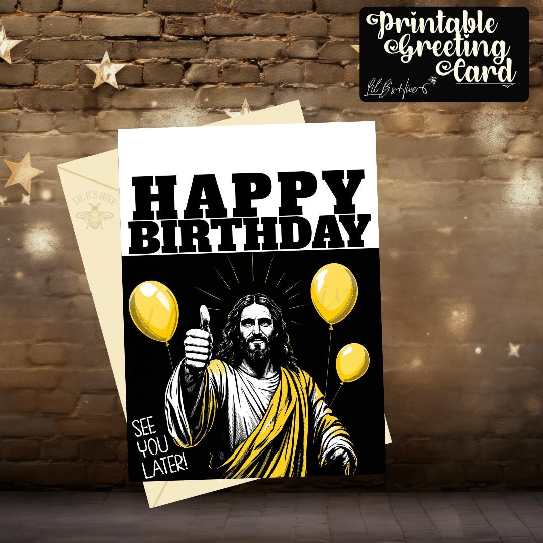 Funny Jesus Birthday Card | Religious Humor Printable (PDF) - Etsy