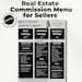 Real Estate Agent Service Menu Template: Commission Options & Property ...