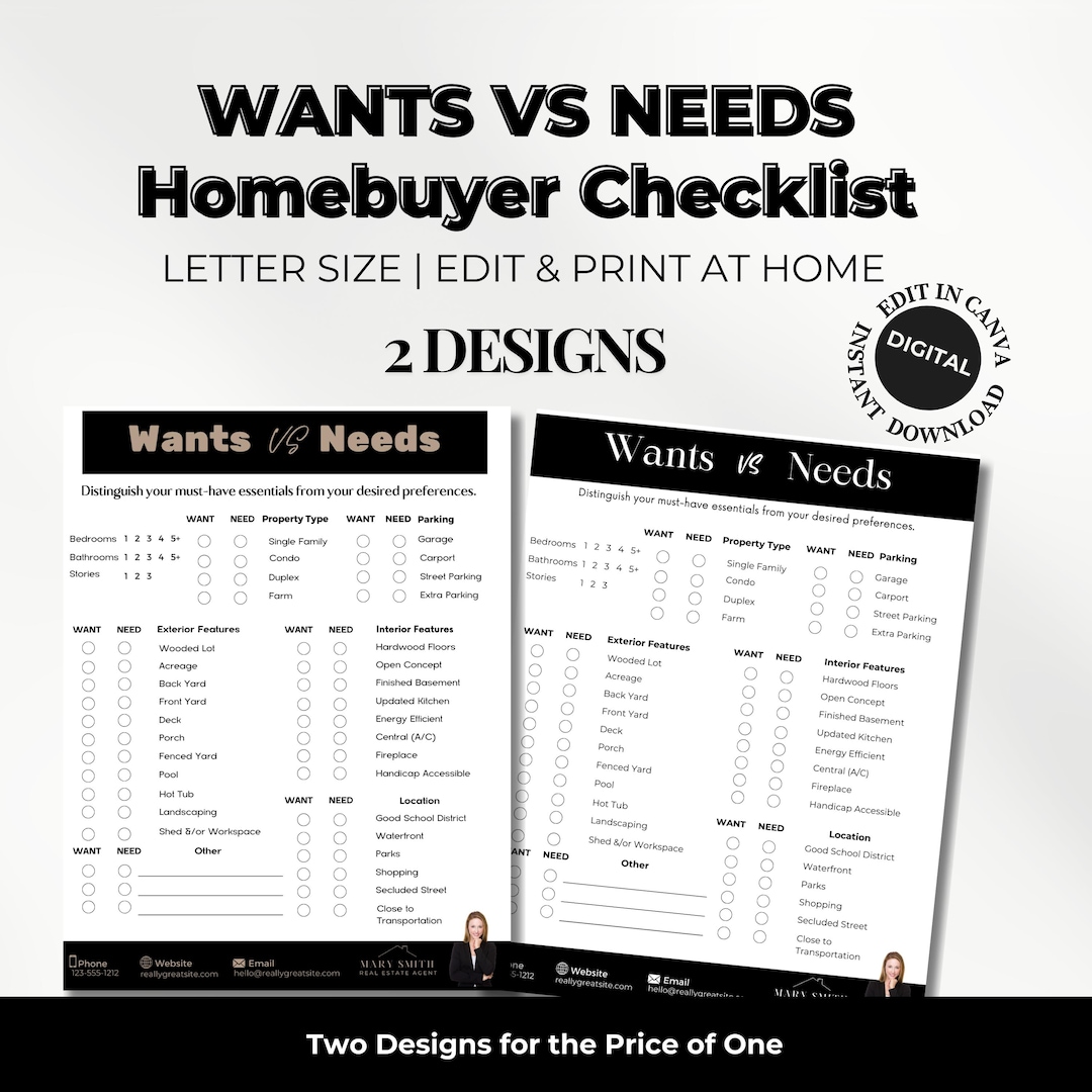 Home Buyer Checklist House Hunting Planner First Time Buyer Guide Real ...