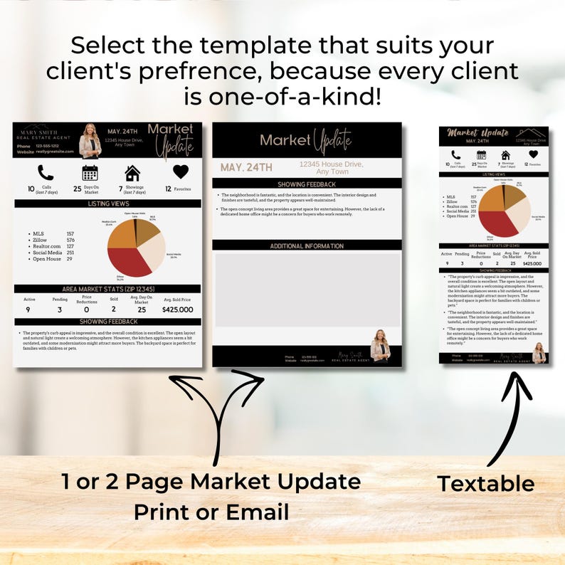 Real Estate Seller Update Template: Weekly Market Client Report ...