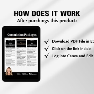 Real Estate Commission Template Editable Canva Design Seller Commission ...