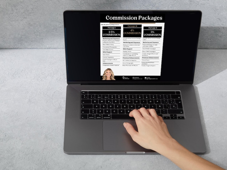 Real Estate Commission Template Editable Canva Design Seller Commission ...