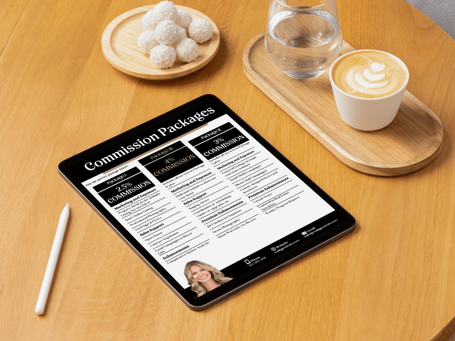 Real Estate Commission Template Editable Canva Design Seller Commission ...
