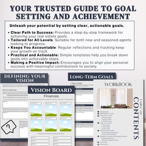 Goal Setting Workbook for Real Estate Agents Digital Business Planner ...