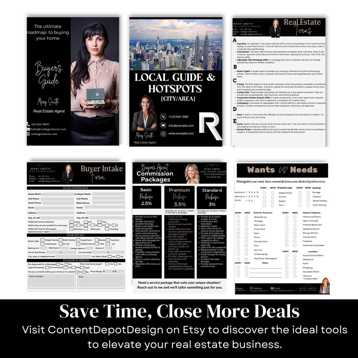 Real Estate Agent Service Menu Template: Commission Options & Property ...