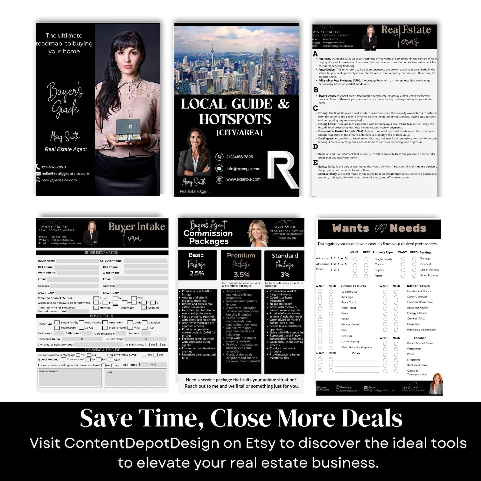 Real Estate Agent Service Menu Template: Commission Options & Property ...