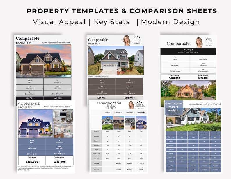 Real Estate CMA Templates: Comparative Market Analysis Flyers Editable ...