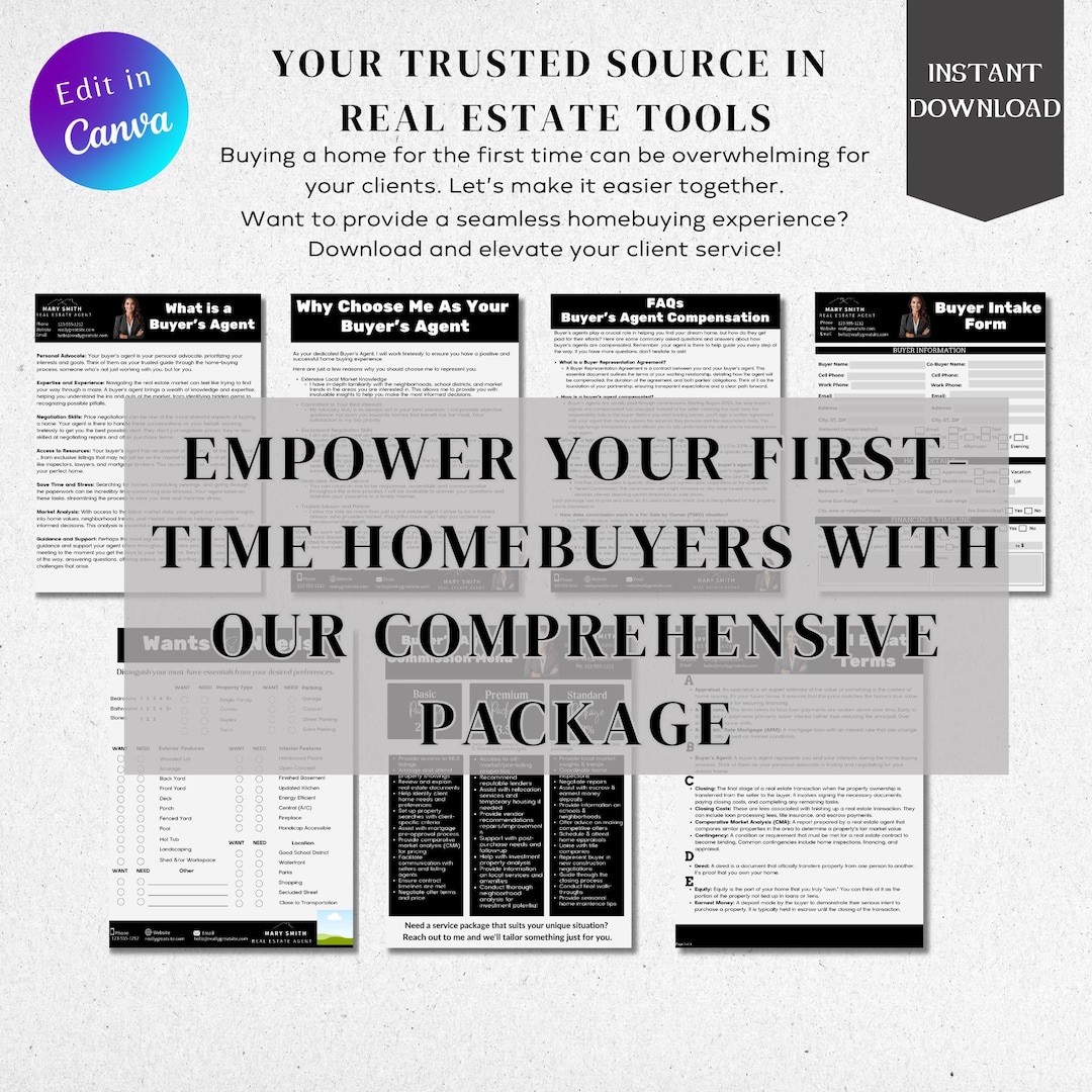 Real Estate Home Buyers Package: First-time Buyer Client Info ...