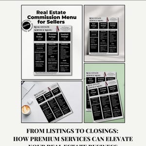 Real Estate Agent Service Menu Template: Commission Options & Property ...