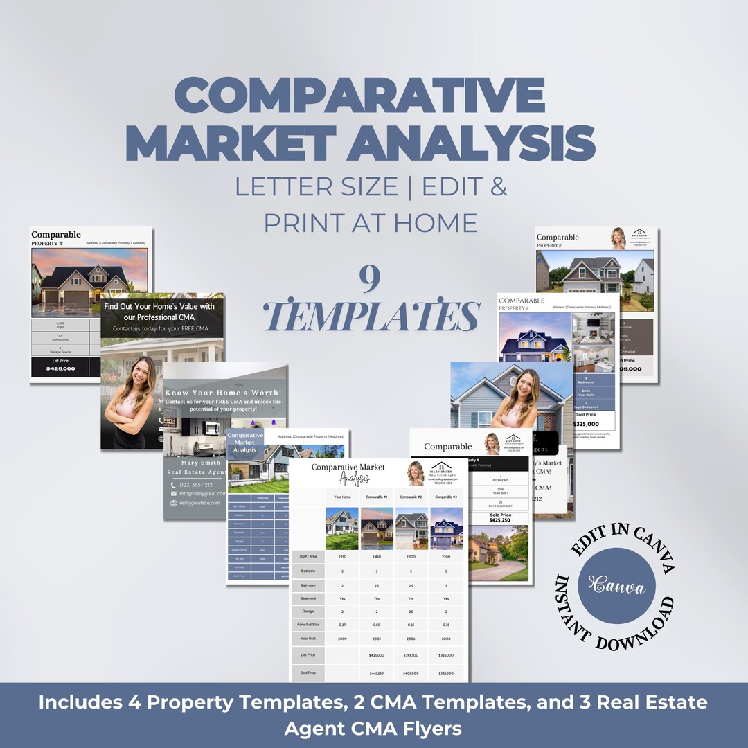 Real Estate CMA Templates: Comparative Market Analysis Flyers Editable ...