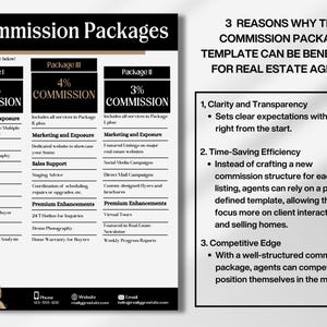 Real Estate Commission Template Editable Canva Design Seller Commission ...