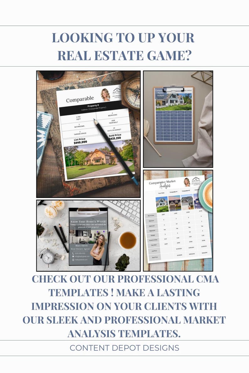 Real Estate CMA Templates: Comparative Market Analysis Flyers Editable ...