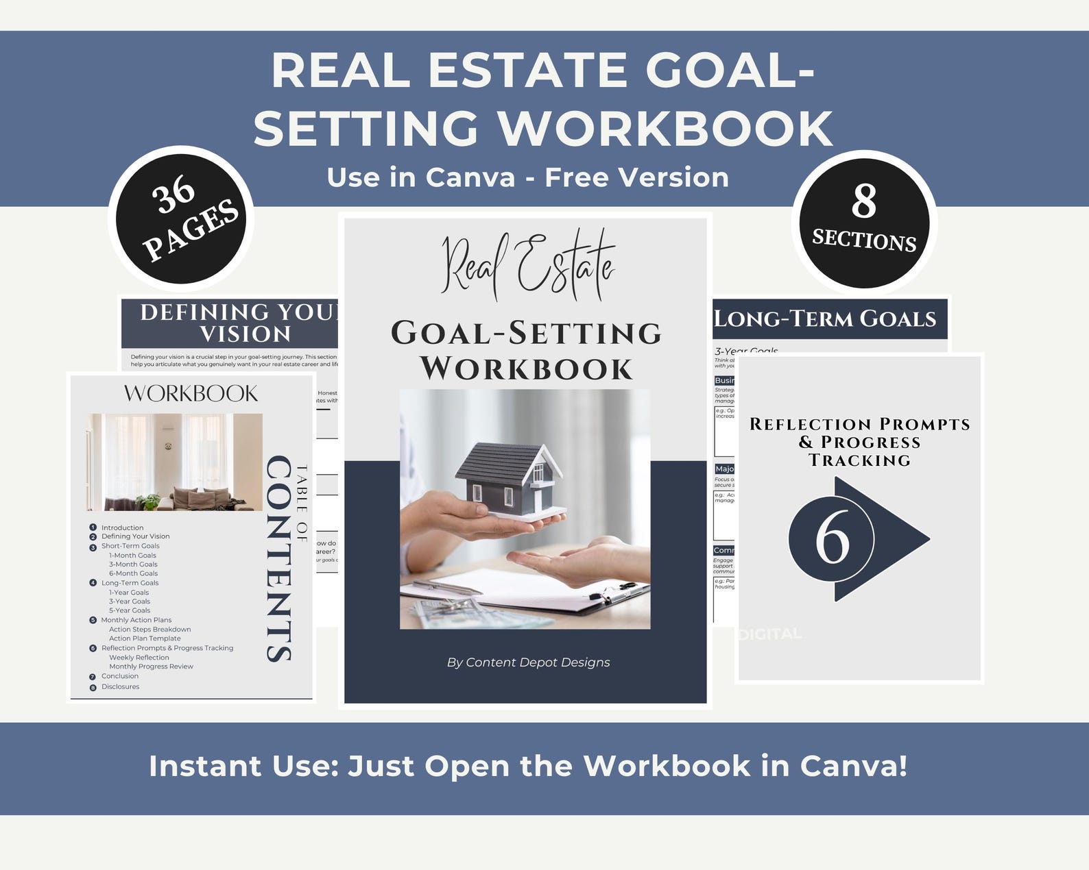 Goal Setting Workbook for Real Estate Agents Digital Business Planner ...