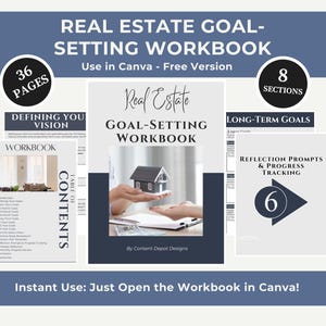 Goal Setting Workbook for Real Estate Agents Digital Business Planner ...