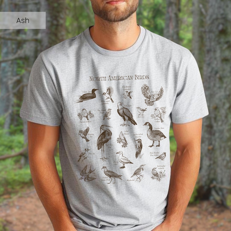 Vintage Bird Guide Unisex T-shirt | Cottagecore Gift for Birder, Hiker ...