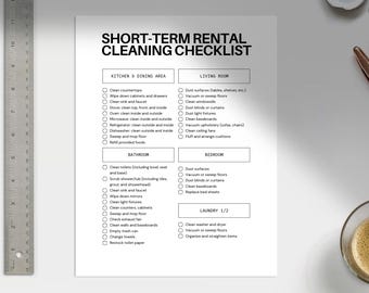 Short-term Rental Cleaning Checklist - Etsy