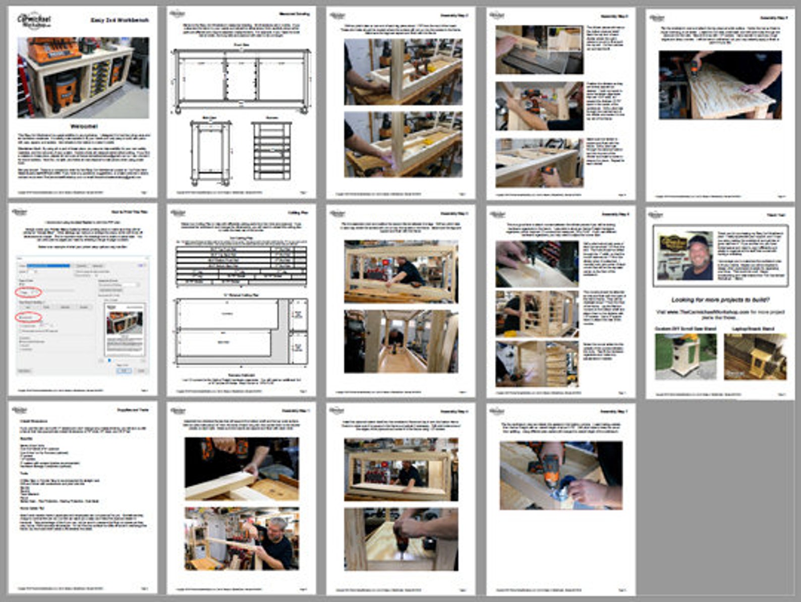 Easy 2x4 Workbench Woodworking Plans | Etsy