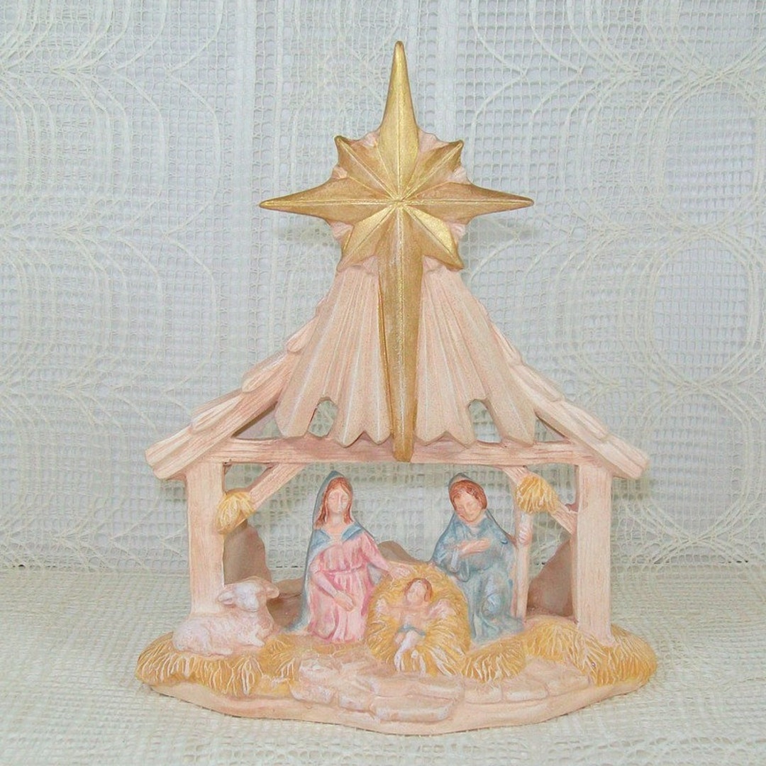 Handmade Ceramic Candle Holder / Nativity Set / Votive Candle Holder ...