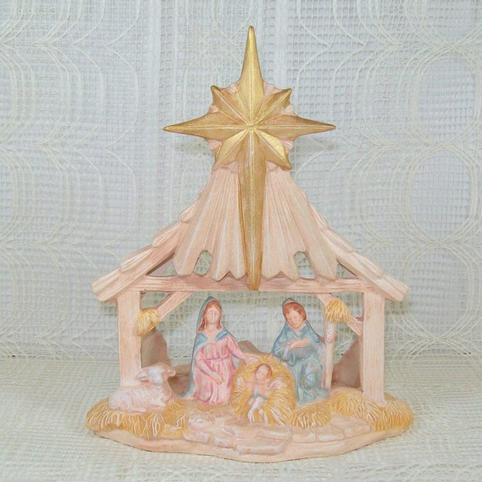 Handmade Ceramic Candle Holder / Nativity Set / Votive Candle - Etsy
