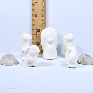 Small Woodland Ceramic Bisque Animals / Unpainted Ceramics / - Etsy