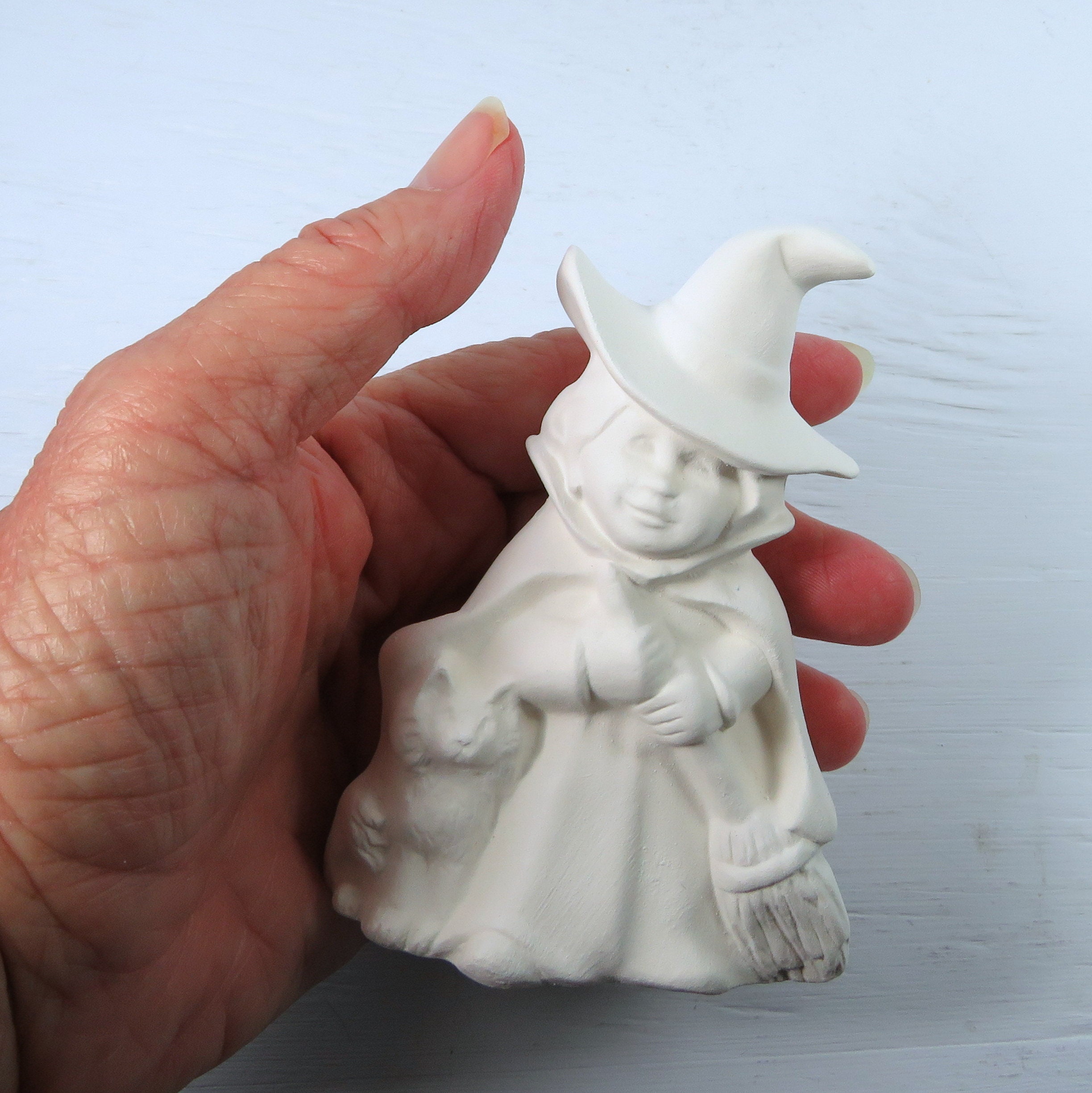 Handmade Ceramic Witch Statues, Witch Figurines for Halloween Decor ...